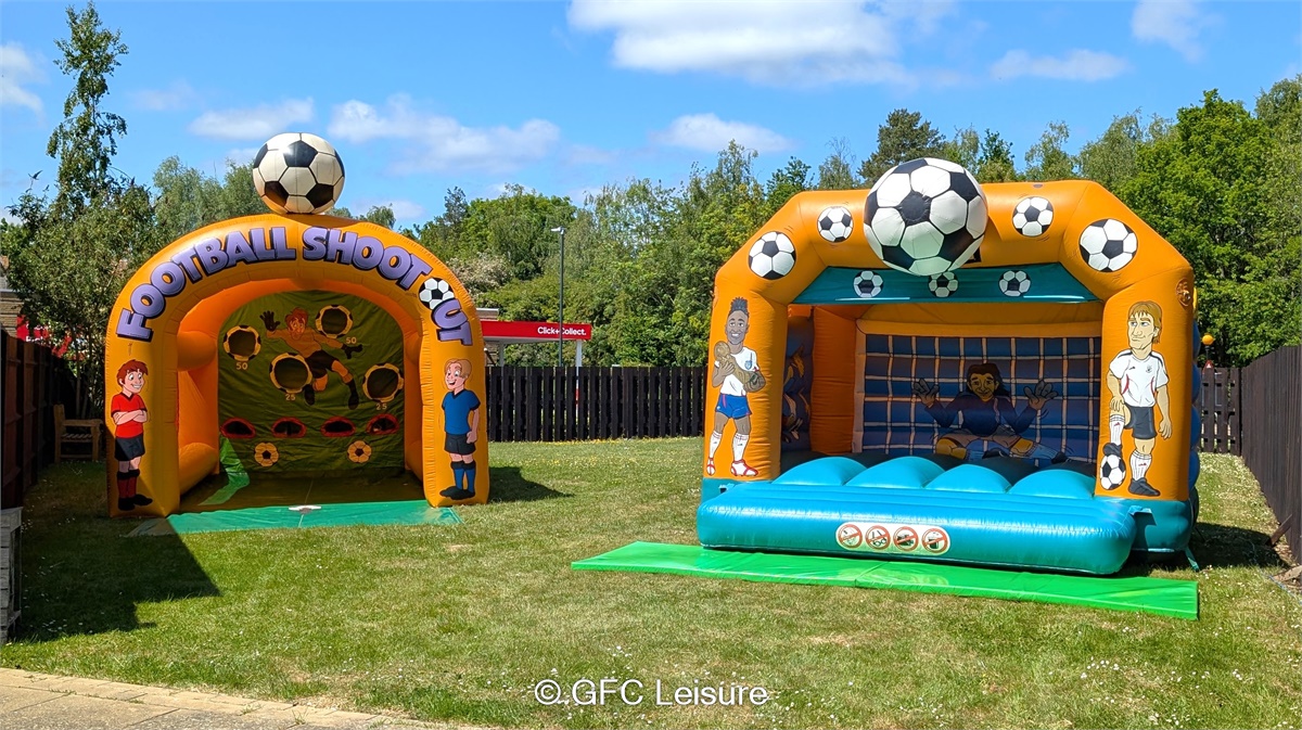 Football Bouncy Castle and Shootout Package - Bouncy Castle Hire & More ...